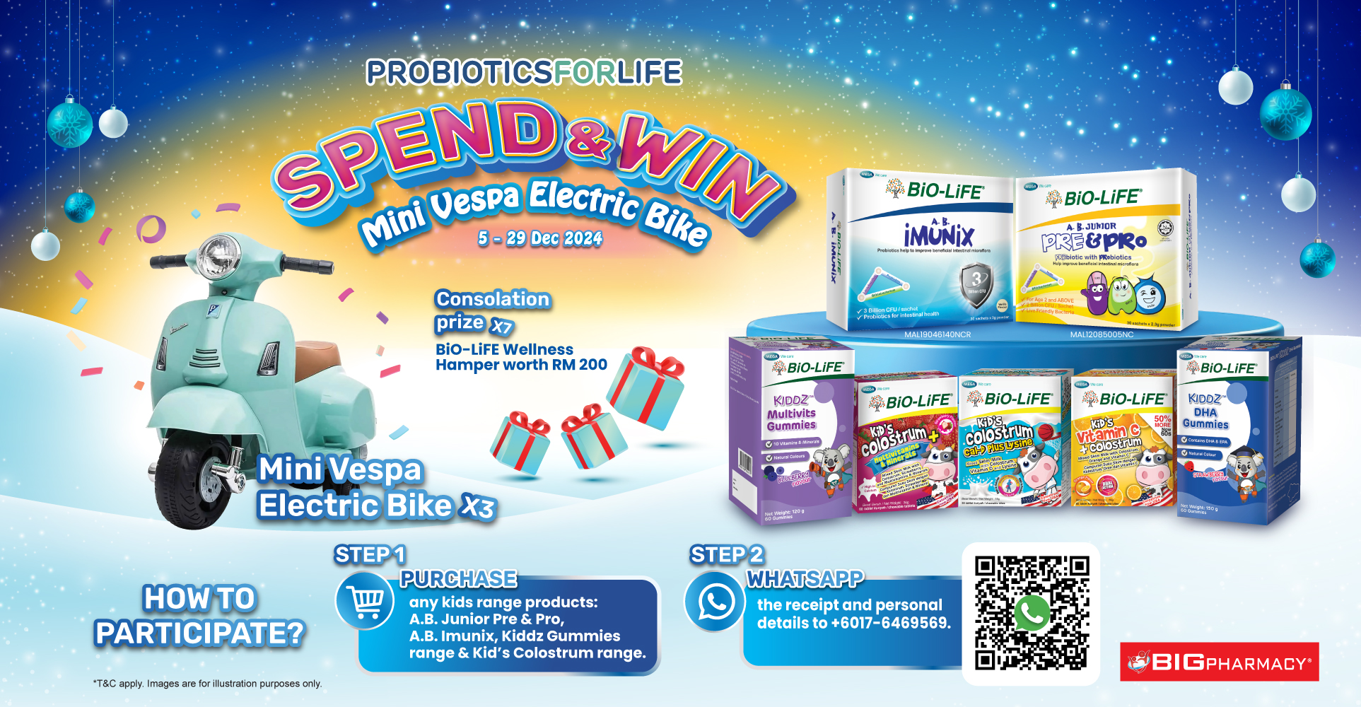 BiO-LiFE x BIG Pharmacy SPEND & WIN MINI VESPA ELECTRIC BIKE CAMPAIGN ...